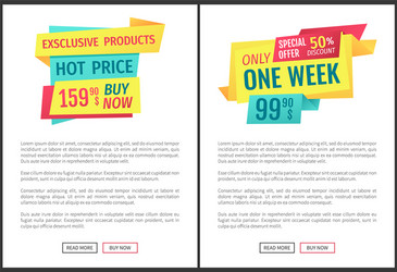 Banner set 320x100 1 Royalty Free Vector Image