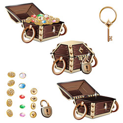 Treasure Chest Size Sorting Game Royalty Free Vector Image