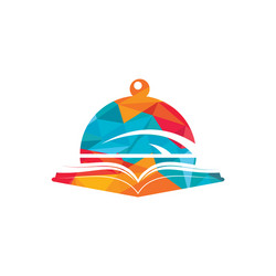 Food education logo design Royalty Free Vector Image