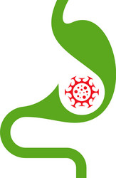 Stomach virus logo template creative Royalty Free Vector