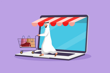 Cartoon flat style drawing young man coming out Vector Image