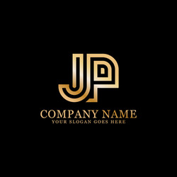 Jp monogram logo inspirations letters logo Vector Image