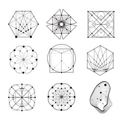 Sacred geometry forms Royalty Free Vector Image
