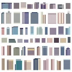 Set of isolated buildings Royalty Free Vector Image