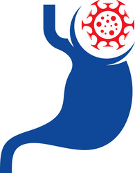 Stomach virus logo template creative Royalty Free Vector