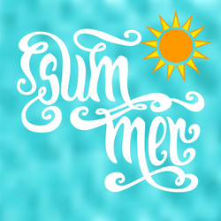 Summer hand lettering Royalty Free Vector Image