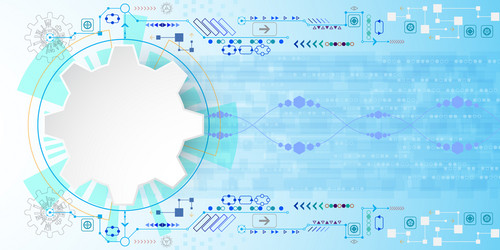 Geometry in technology concept Royalty Free Vector Image