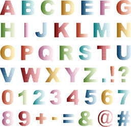 Cute cartoon colorful alphabet for children Vector Image