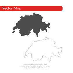 Map switzerland isolated Royalty Free Vector Image
