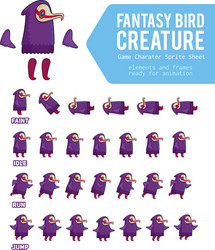 Animal enemies game sprites Royalty Free Vector Image