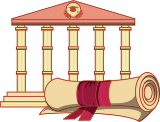 Graduation certificate with structure academy Vector Image