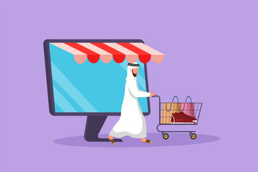 Cartoon flat style drawing young man coming out Vector Image