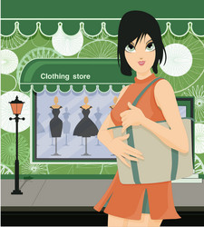 Men clothing store flat style design Royalty Free Vector