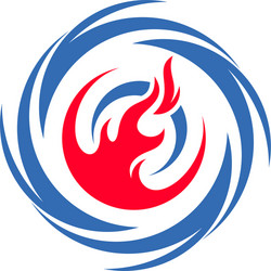 Fire tornado logo template creative twister Vector Image