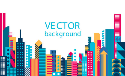 Geometric city background Royalty Free Vector Image