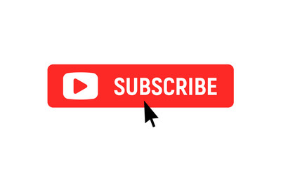 Subscribe web site red button with hand finger Vector Image