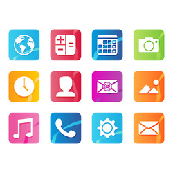 Hot apps icon set Royalty Free Vector Image - VectorStock