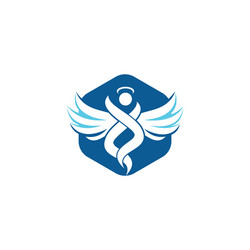 Abstract angel logo design Royalty Free Vector Image