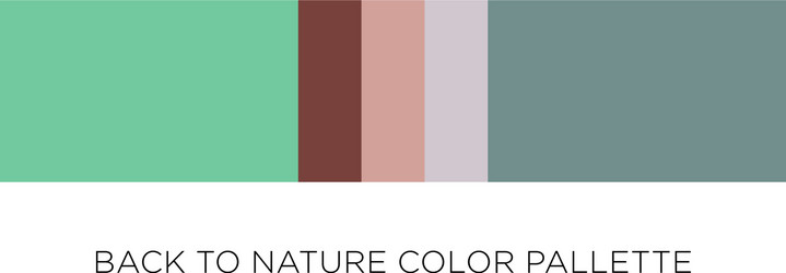 Back to nature color scheme palette Royalty Free Vector