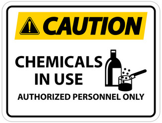 Safety instructions chemicals in use symbol sign Vector Image