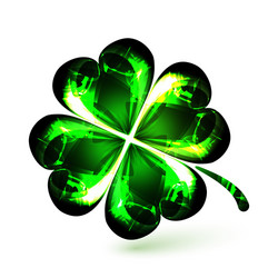 Lucky clover leaf Royalty Free Vector Image - VectorStock