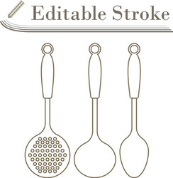 Ladle and skimmer Royalty Free Vector Image - VectorStock