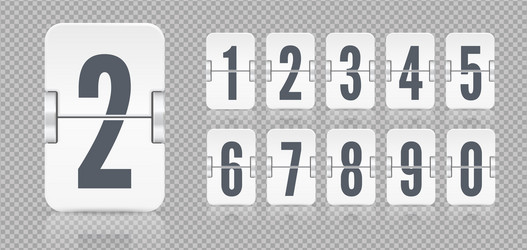 Numbers mechanical scoreboard Royalty Free Vector Image