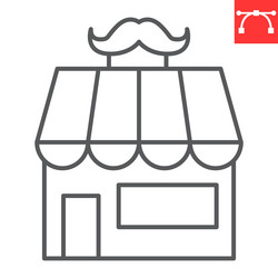 Barber shop line and glyph icon Royalty Free Vector Image