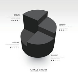 Business infographics circle graph Royalty Free Vector Image