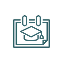 School calendar icon filled calendar Royalty Free Vector