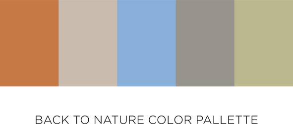 Back to nature color scheme palette Royalty Free Vector