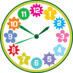 Daisy clock Royalty Free Vector Image - VectorStock