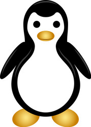 Penguin salute Royalty Free Vector Image - VectorStock