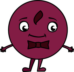 Happy gentleman emoticon with bowtie Royalty Free Vector