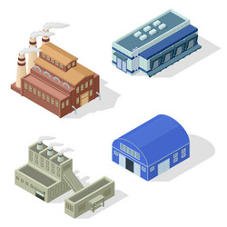 Industrial building and factory architecture Vector Image