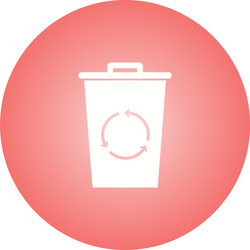 Unique recycle bin glyph icon Royalty Free Vector Image