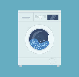 Washing machines flat Royalty Free Vector Image