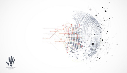 Abstract technology half - sphere background Vector Image