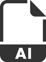 Ai file icon Royalty Free Vector Image - VectorStock
