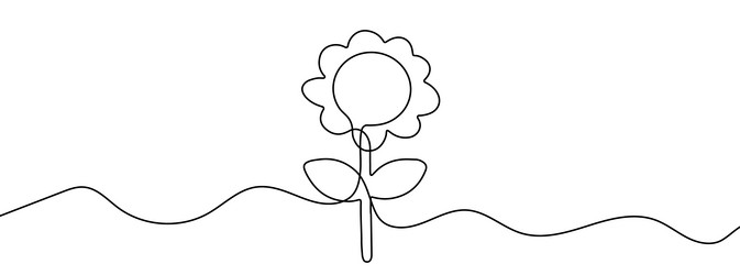 Continuous Line Sunflower Vector Images (76)