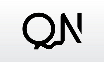 Initial letter qn logo design with modern Vector Image