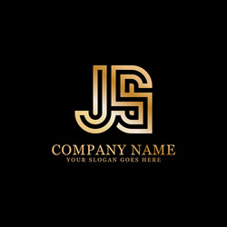 Js monogram logo inspirations letters Royalty Free Vector