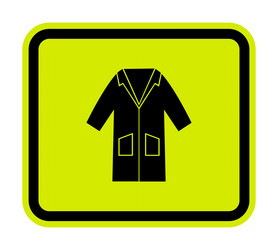 Ppe iconwear smock symbol sign isolate on white Vector Image