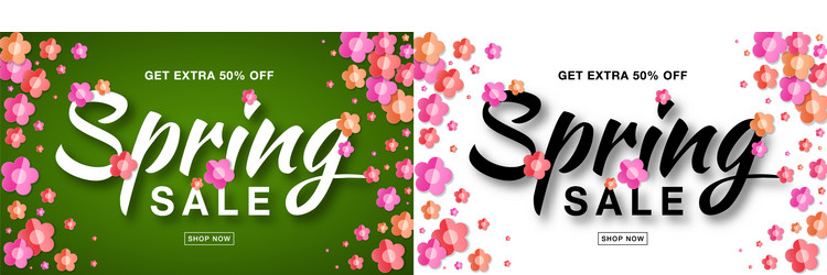 Spring sale banner deal Royalty Free Vector Image