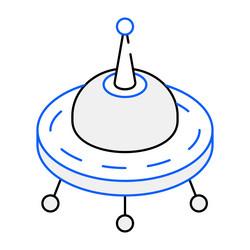 Alien ship Royalty Free Vector Image - VectorStock