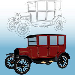 Car line art and art Royalty Free Vector Image