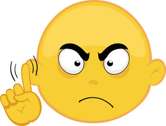 Emoji hand say no stop Royalty Free Vector Image