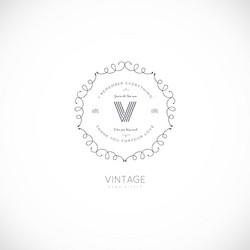 Monogram of king charles iii with roud Royalty Free Vector