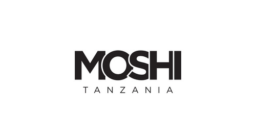 Moshi in the tanzania emblem design features Vector Image