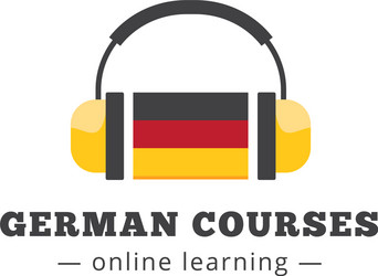 German language courses advertising concept fluent